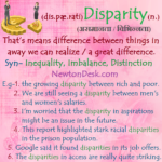 Disparity Meaning - A Great Difference | Vocabulary Flash Cards
