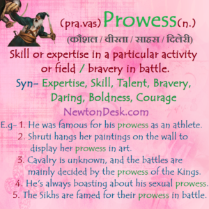 Prowess Meaning - Expertise In A Particular Activity or Field | Vocabulary