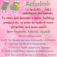 Refurbish Meaning - Redecorate And Renovate something - NewtonDesk