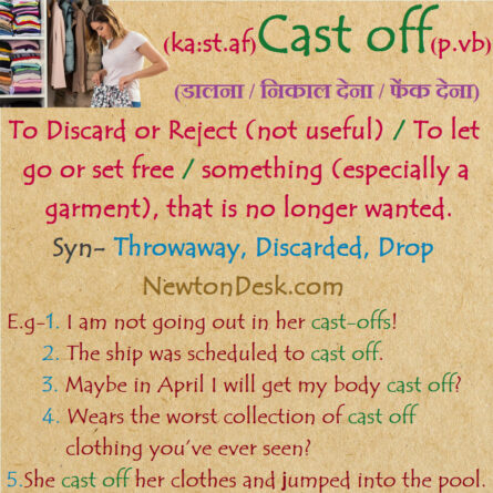 Cast Off Meaning - Something, That Is No Longer Wanted | Off Words