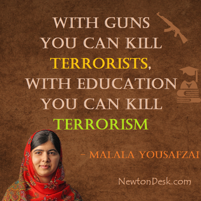With Guns You Can Kill Terrorists, But... - Malala Yousafzai Quotes