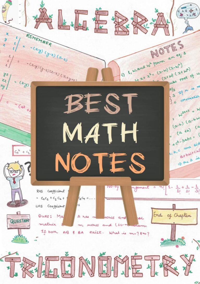 Best Math (Mathematics) Handwritten Color Notes PDF - Newton