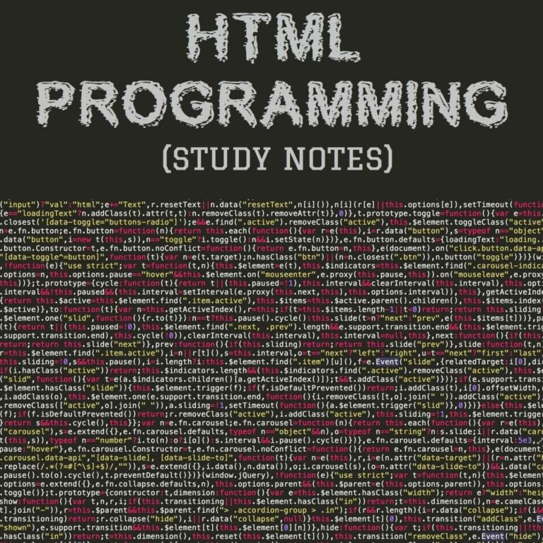 HTML Programming Language (Handwritten) Study Notes PDF