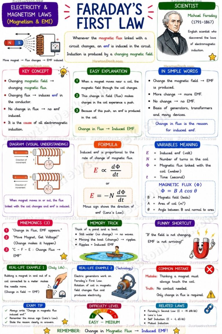 Electromagnetic Induction Laws | Faraday, Lenz & Fleming Rules